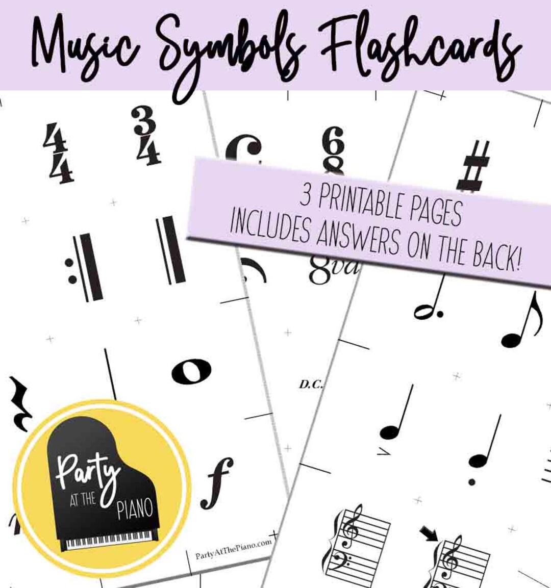 Music Symbols Flashcards - Etsy