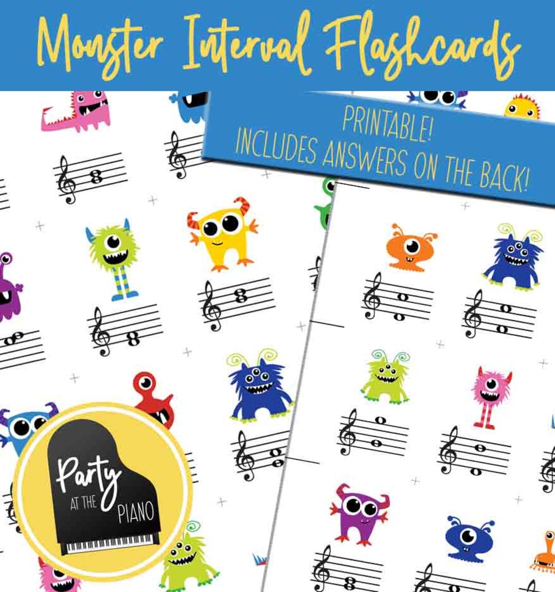 Monster Music Interval Flashcards - Etsy