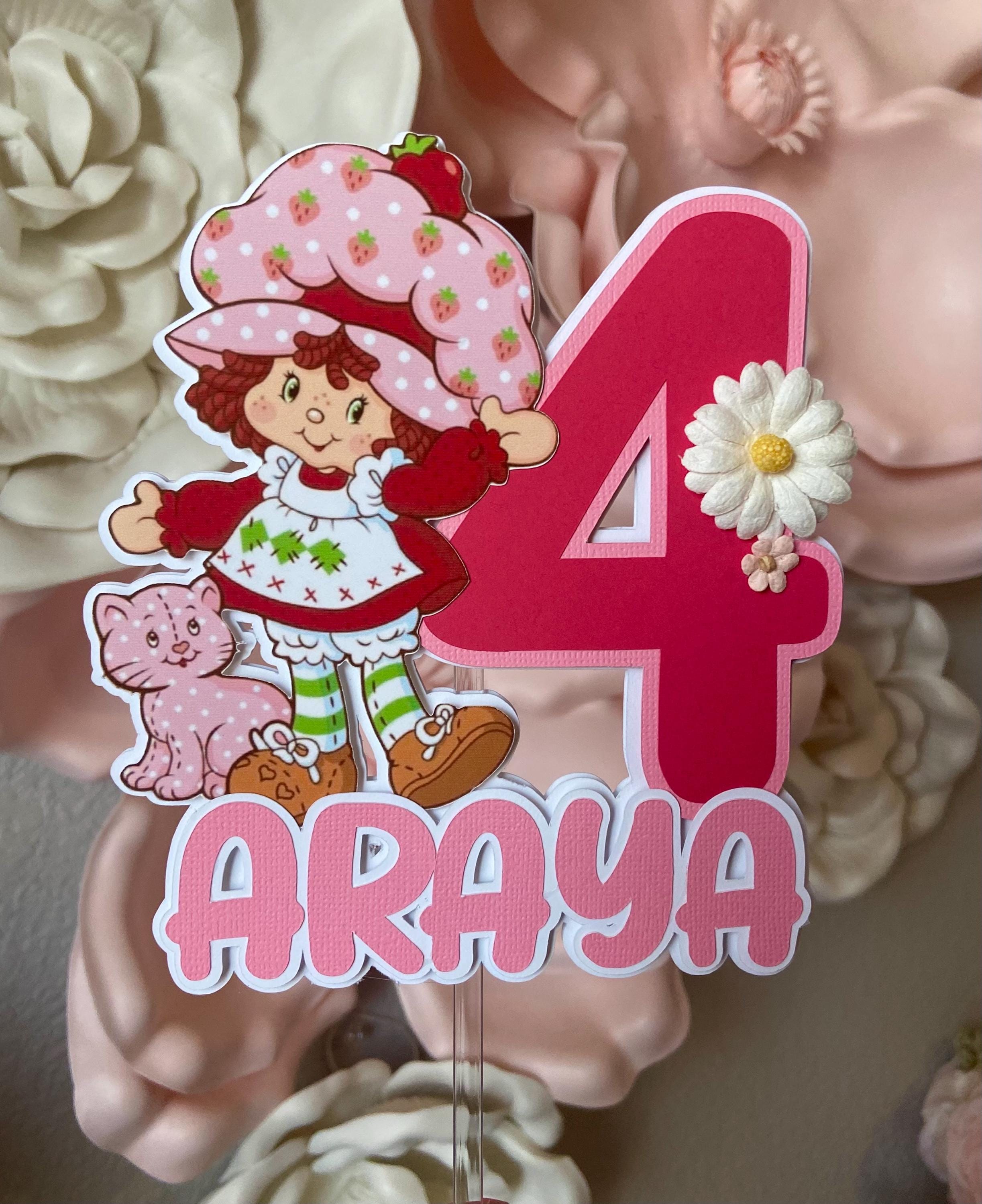 Strawberry Shortcake Cake Topper: Personalized Party Decor - Etsy