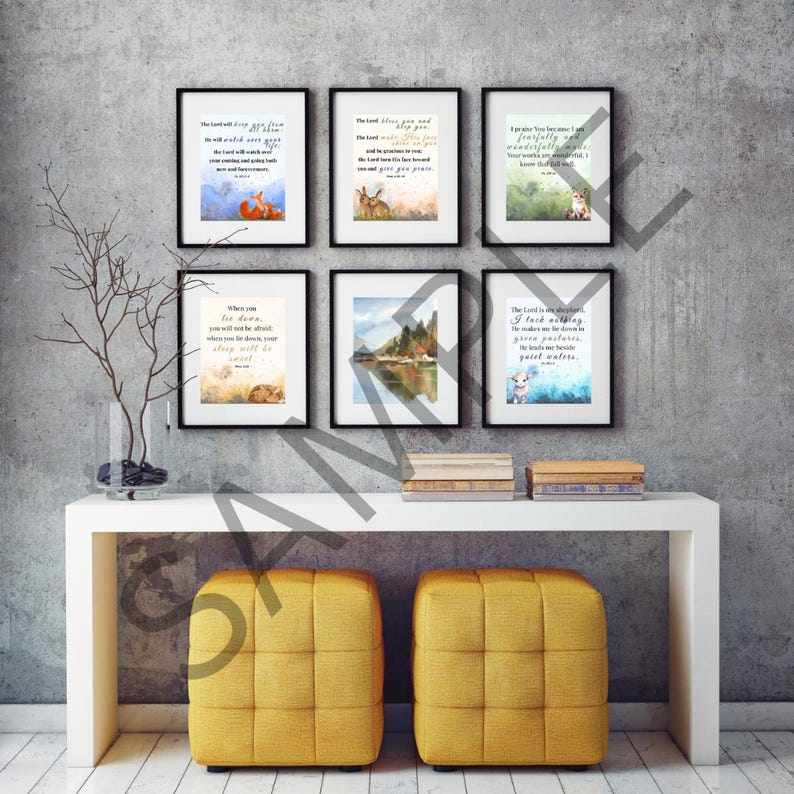 Woodland Nursery Bible Verse Printable • Fox • “fearfully & Wonderfully ...