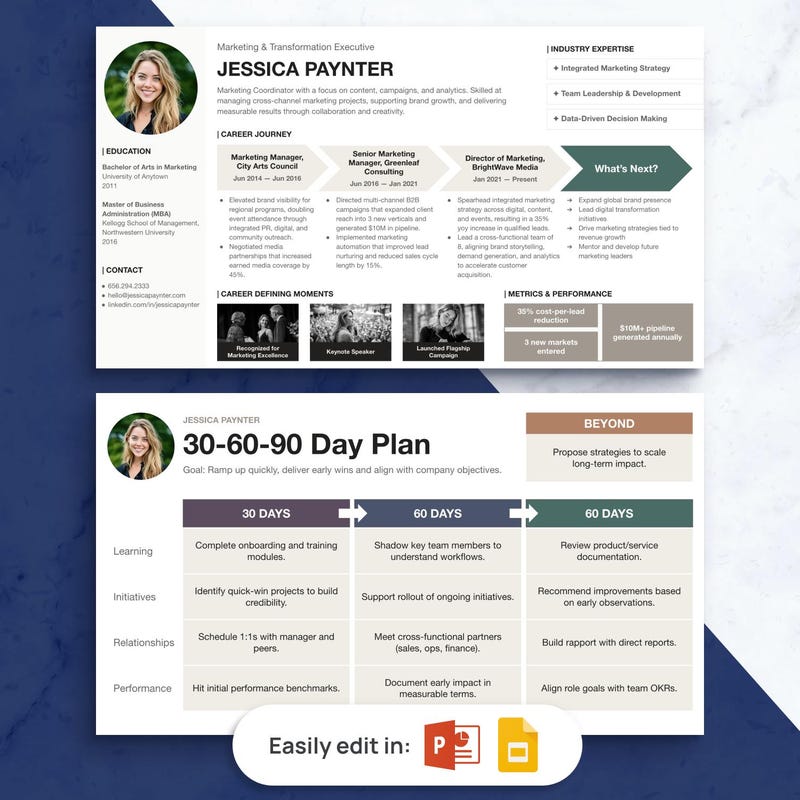 90 Day Plan Powerpoint - Etsy