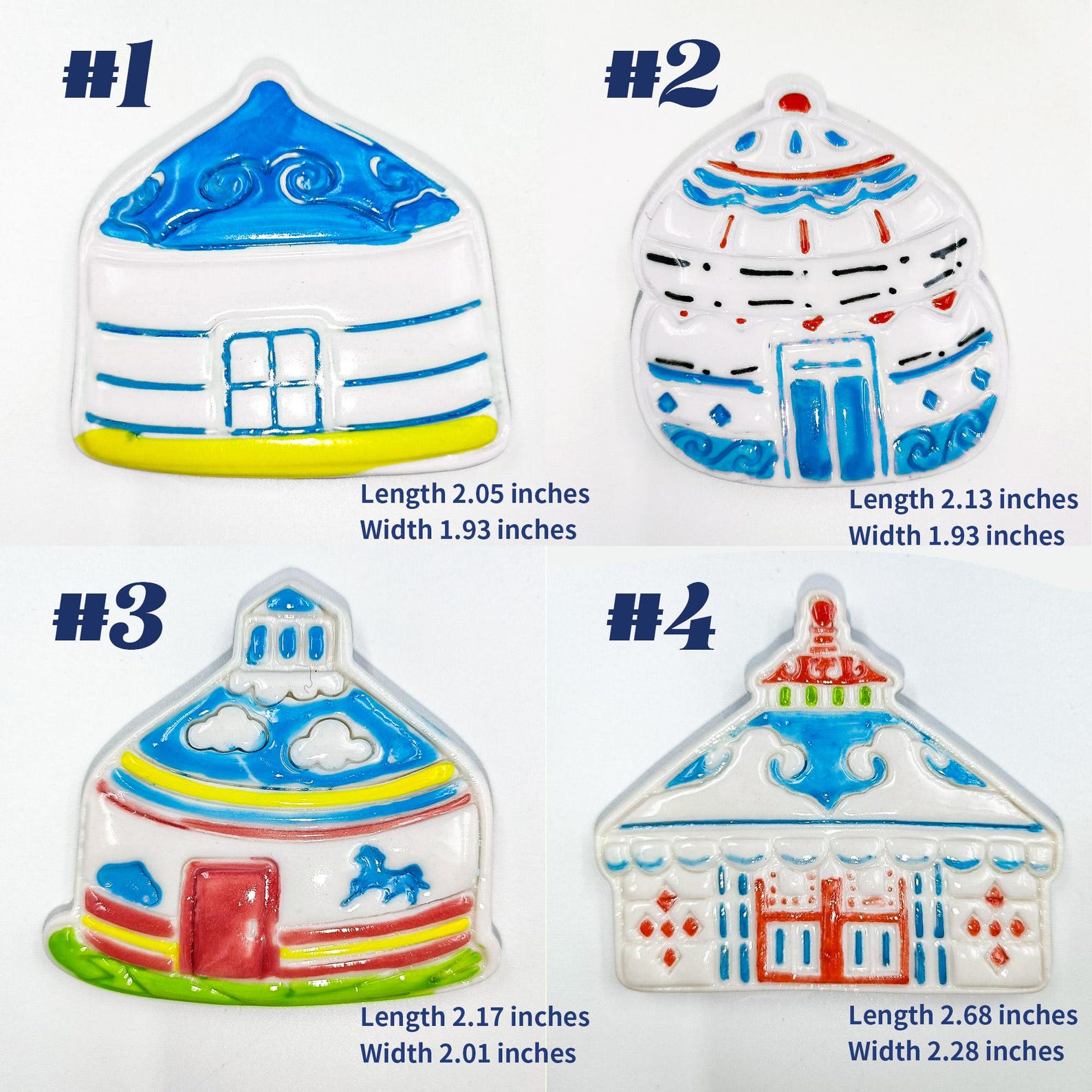 Hand-drawn Refrigerator Magnets, Cute House Refrigerator Magnets ...