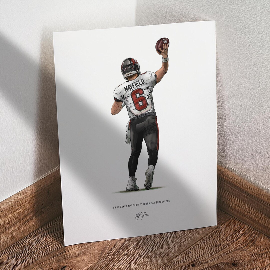 Baker Mayfield Poster, Tampa Bay Buccaneers Football Wall Art, 8x10 ...