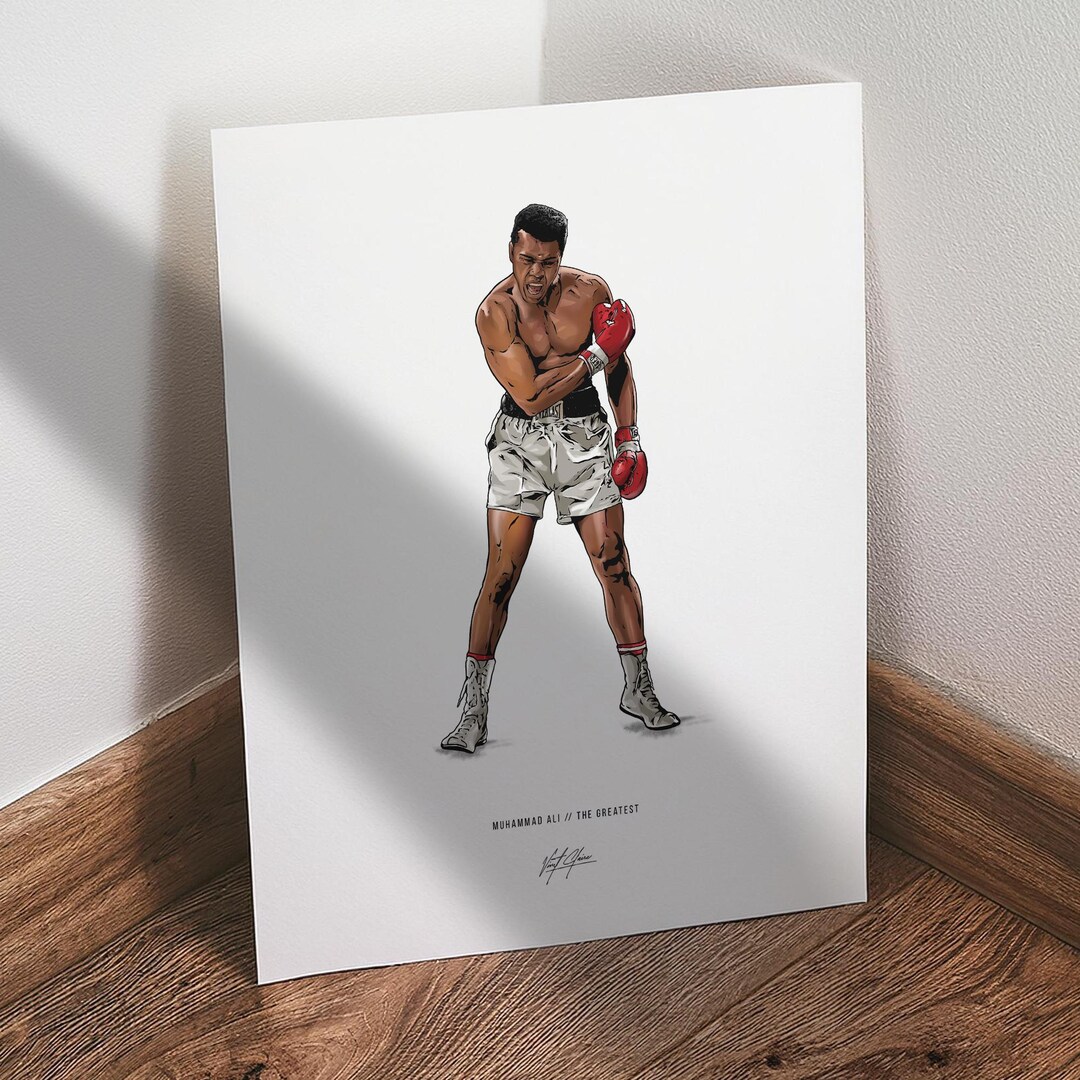 Muhammad Ali Knockout Poster, Boxing Wall Art, 8x10 Sports Print for ...