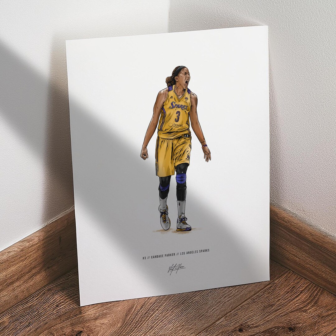 Candace Parker Poster, Los Angeles Sparks Women Basketball Wall Art ...