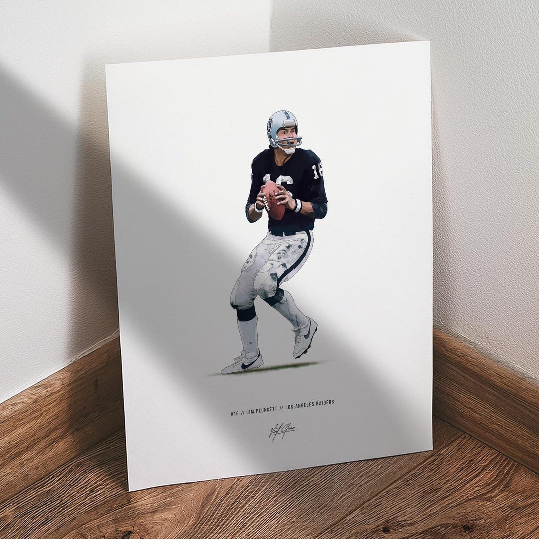 Jim Plunkett Poster, Oakland Raiders Football Wall Art, 8x10 Sports ...