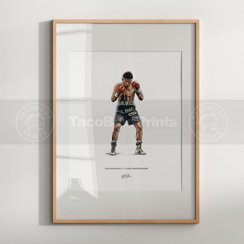 Julio Cesar Chavez Poster, Boxing Wall Art, 8x10 Sports Print for Man ...