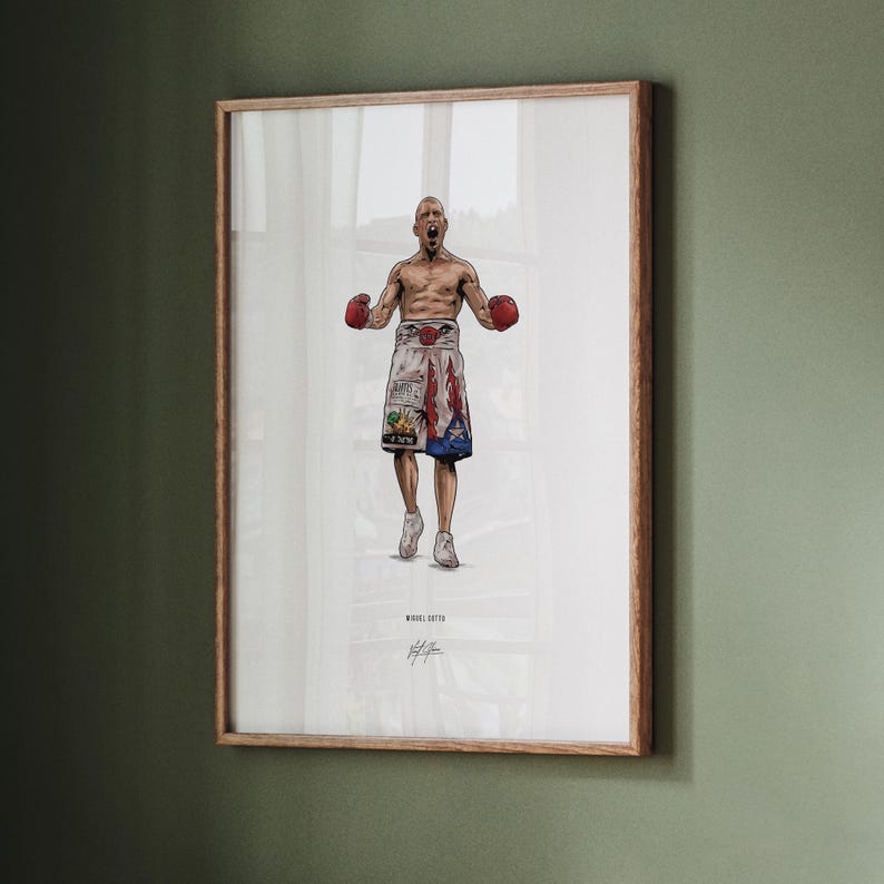 Miguel Cotto Poster, Boxing Wall Art, 8x10 Sports Print for Man Cave ...
