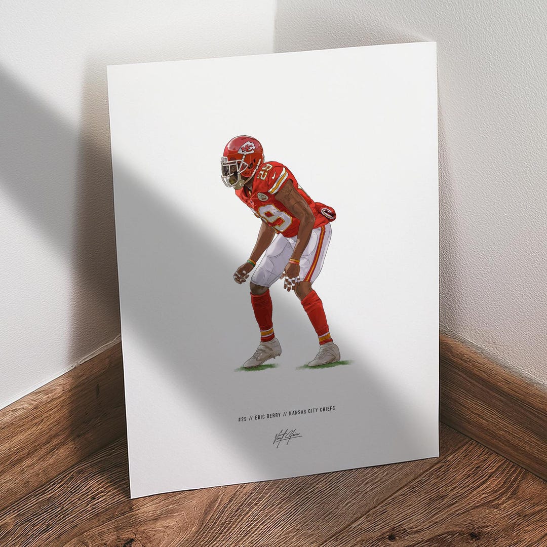 Eric Berry Poster, Kansas City Chiefs Football Wall Art, 8x10 Sports ...