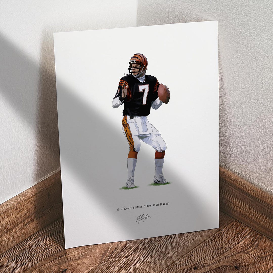 Boomer Esiason Poster, Cincinnati Bengals Football Wall Art, 8x10 ...