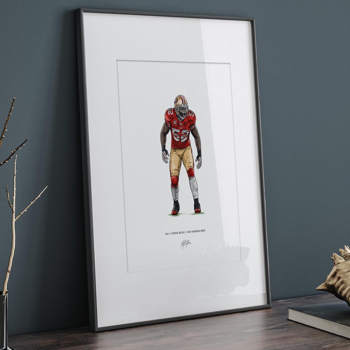 Patrick Willis Poster, San Francisco 49ers Football Wall Art, 8x10 ...