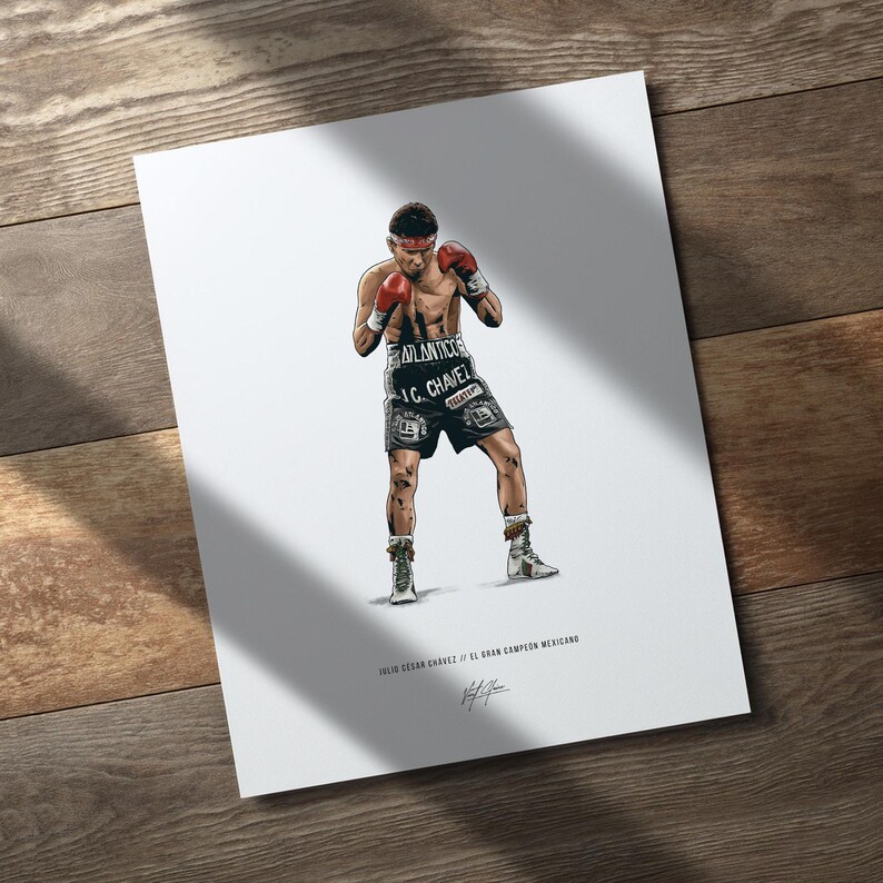 Julio Cesar Chavez Poster, Boxing Wall Art, 8x10 Sports Print for Man ...