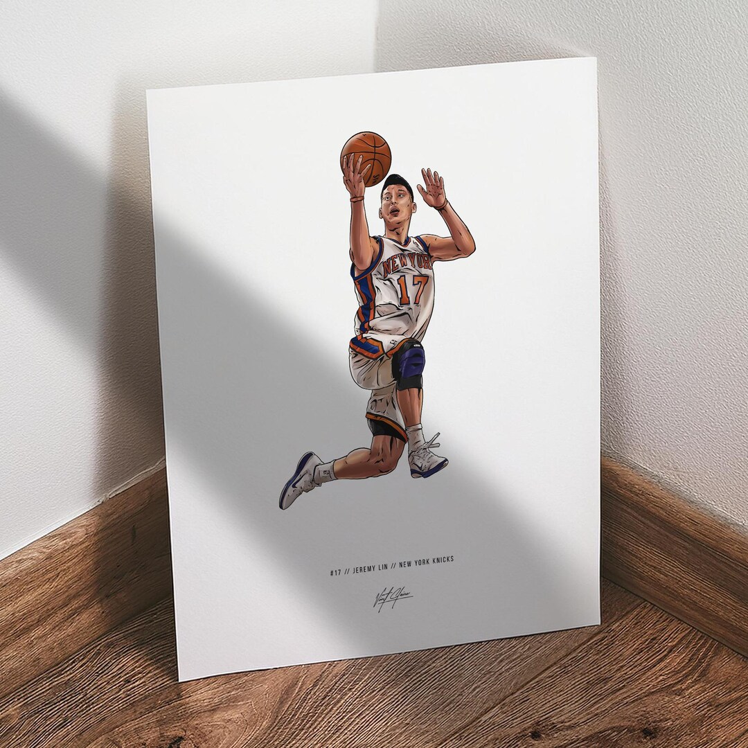 Jeremy Lin Poster, New York Knicks Basketball Wall Art, 8x10 Sports ...