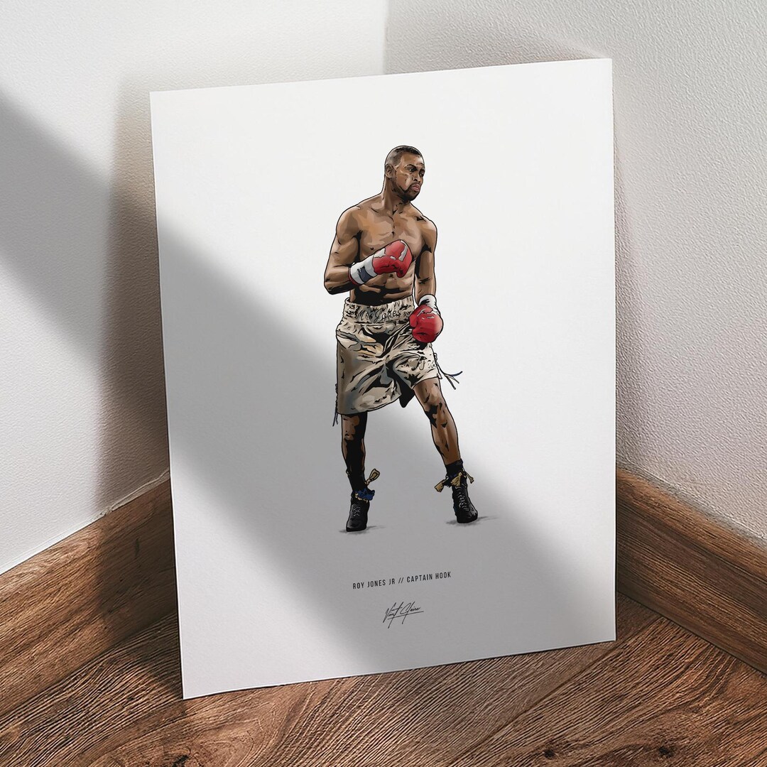 Roy Jones Jr Poster, Boxing Wall Art, 8x10 Sports Print for Man Cave ...