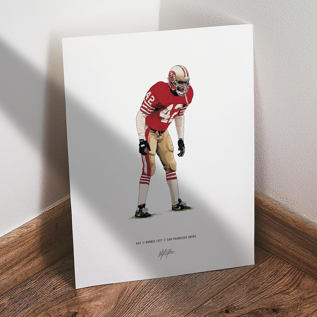 Ronnie Lott Poster, San Francisco 49ers Football Wall Art, 8x10 Sports ...