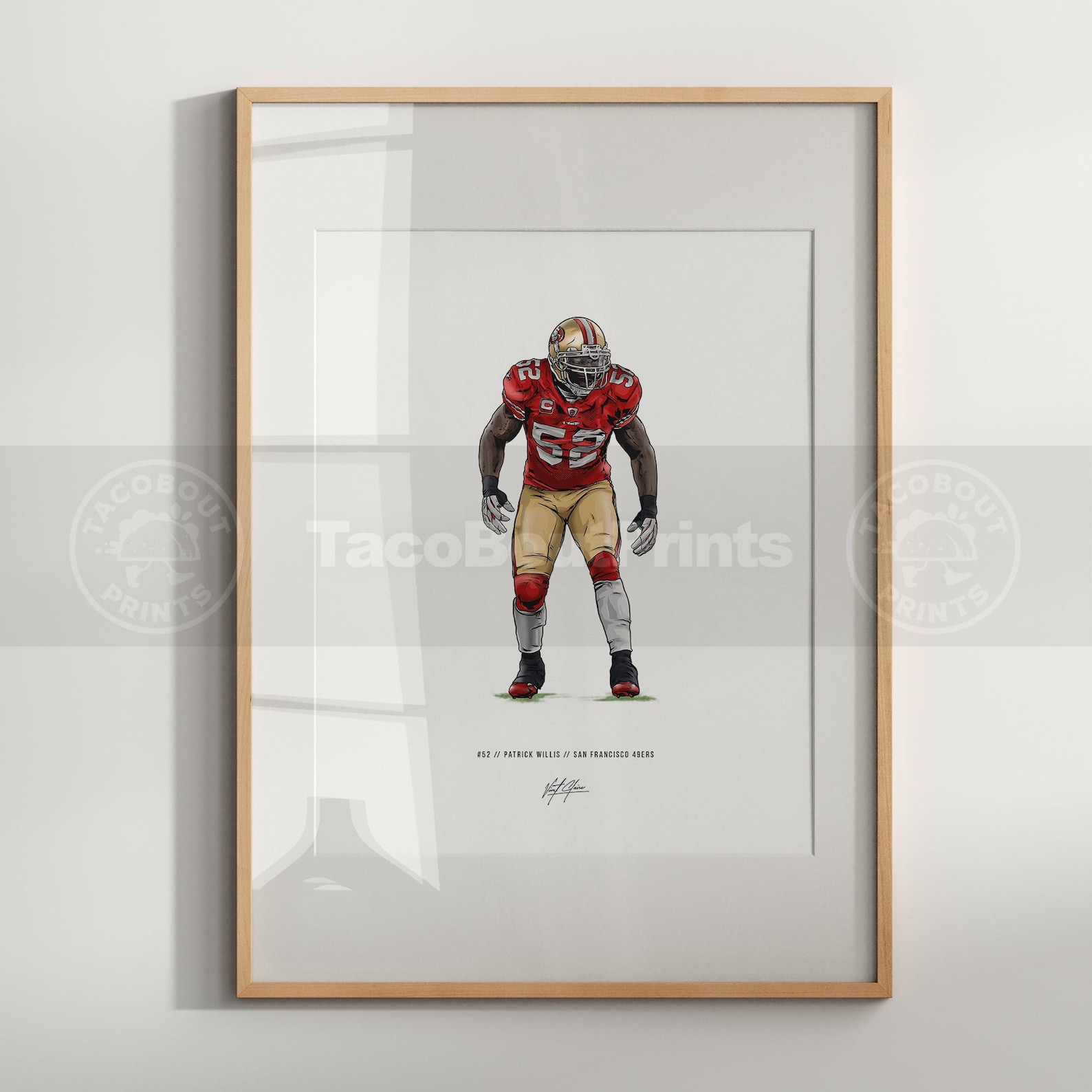 Patrick Willis Poster, San Francisco 49ers Football Wall Art, 8x10 ...