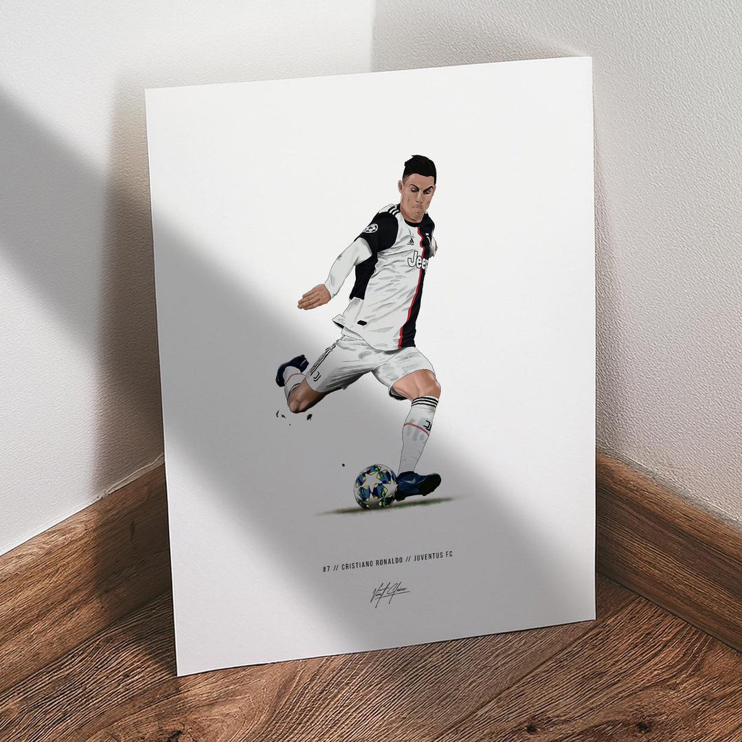 Cristiano Ronaldo Poster, Juventus FC Soccer Wall Art, 8x10 Sports ...