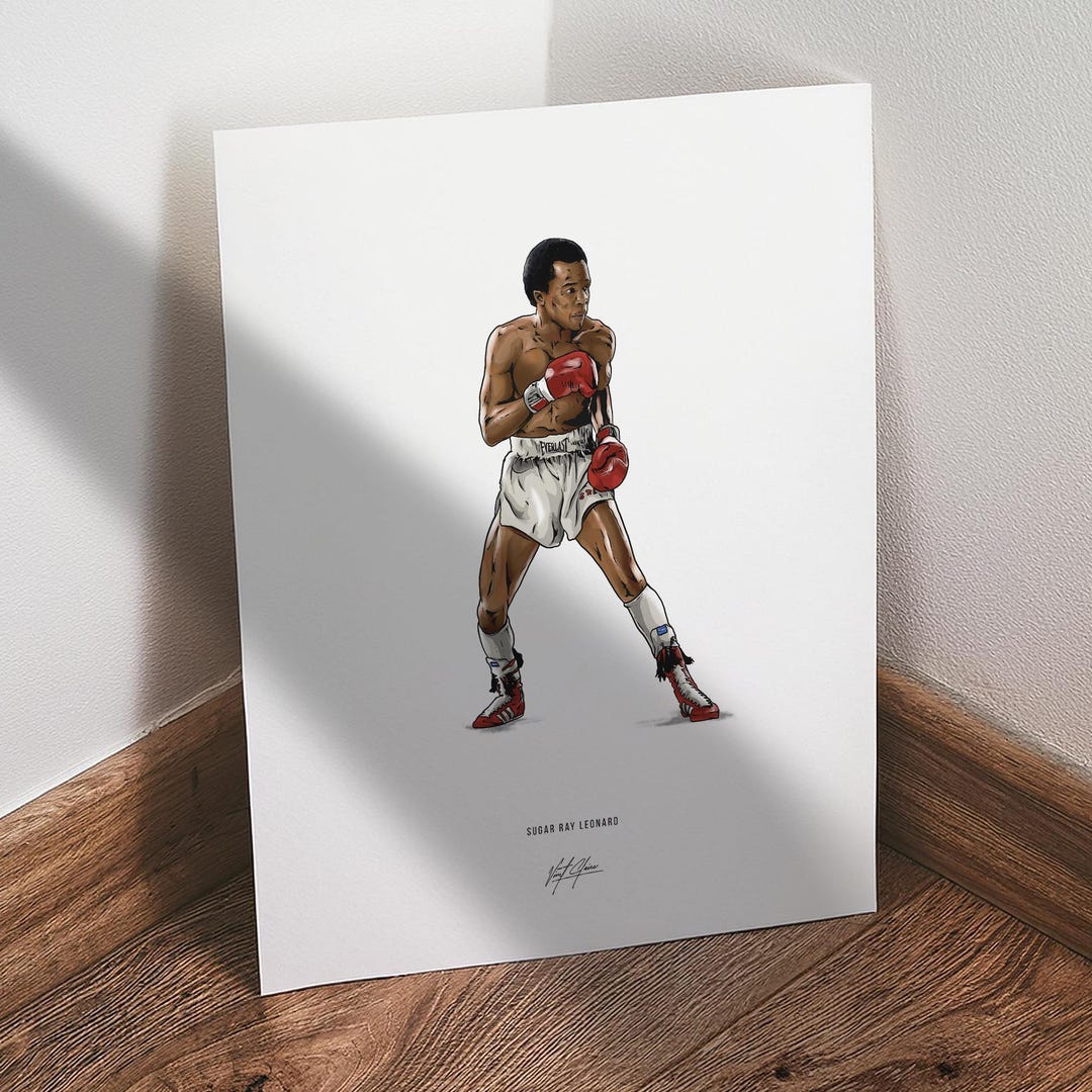 Sugar Ray Leonard Poster, Boxing Wall Art, 8x10 Sports Print for Man ...