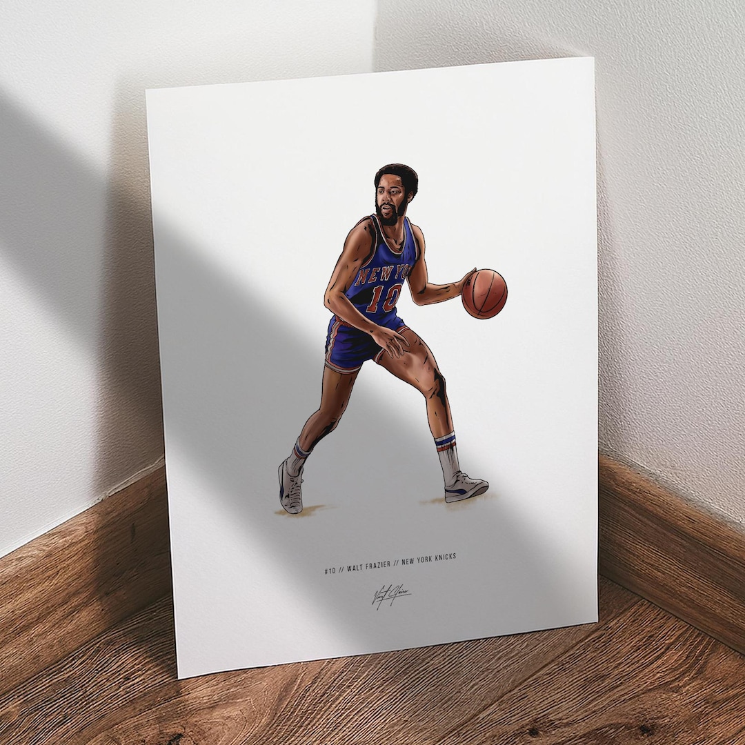 Walt Frazier Poster, New York Knicks Basketball Wall Art, 8x10 Sports ...