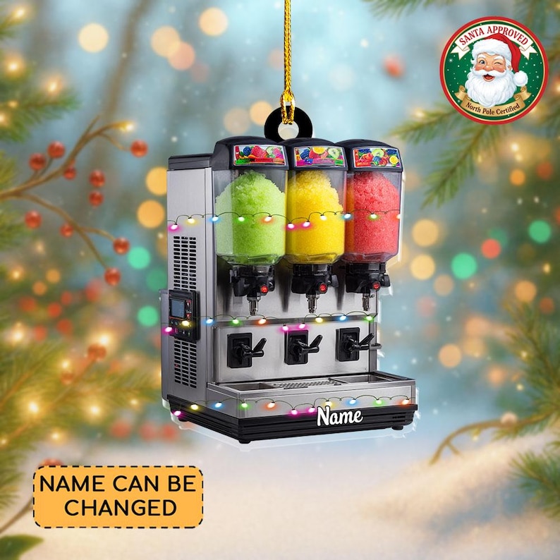Personalized Slushy Machine Christmas Ornament, Slushy Ornament, Slush ...