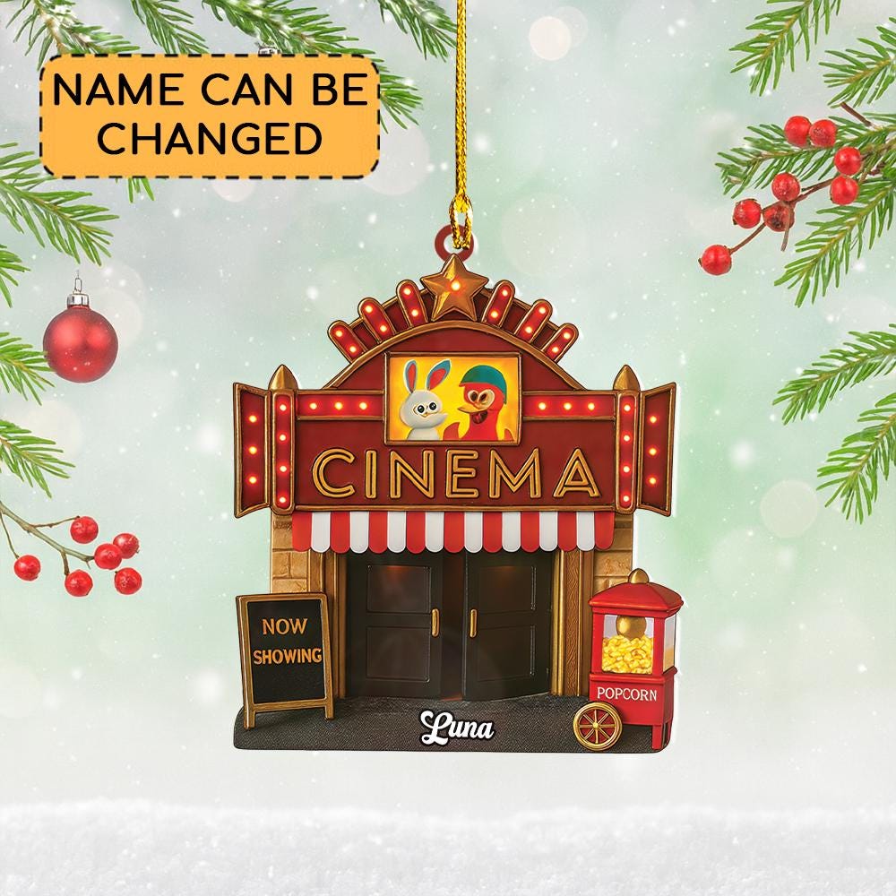 Personalized Cinema Ornament, Cinema Christmas Ornament Gift, Movies ...