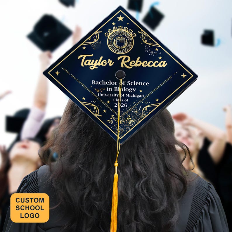 Classic University Graduation Cap Topper, Elegant Alumni Grad Topper ...