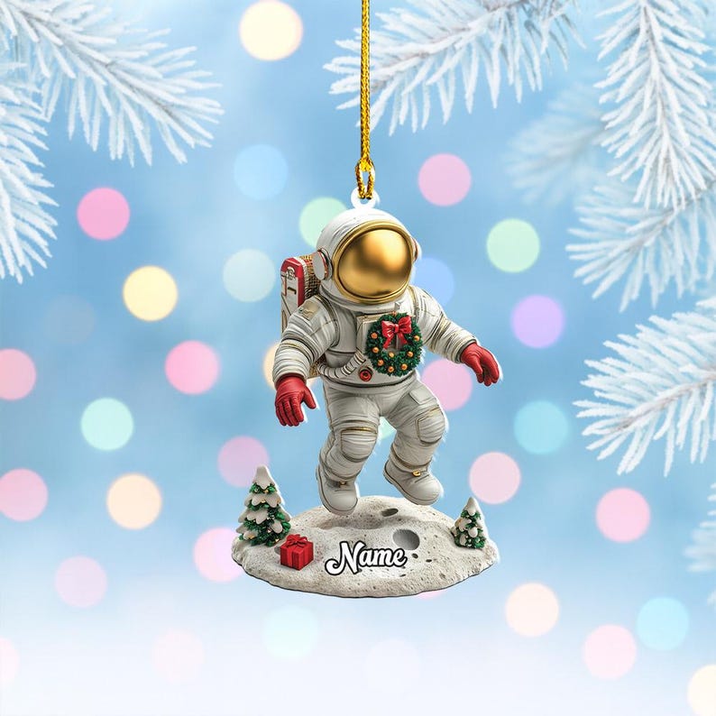Personalized Astronaut Ornament, Astronaut Christmas Ornament, Space ...