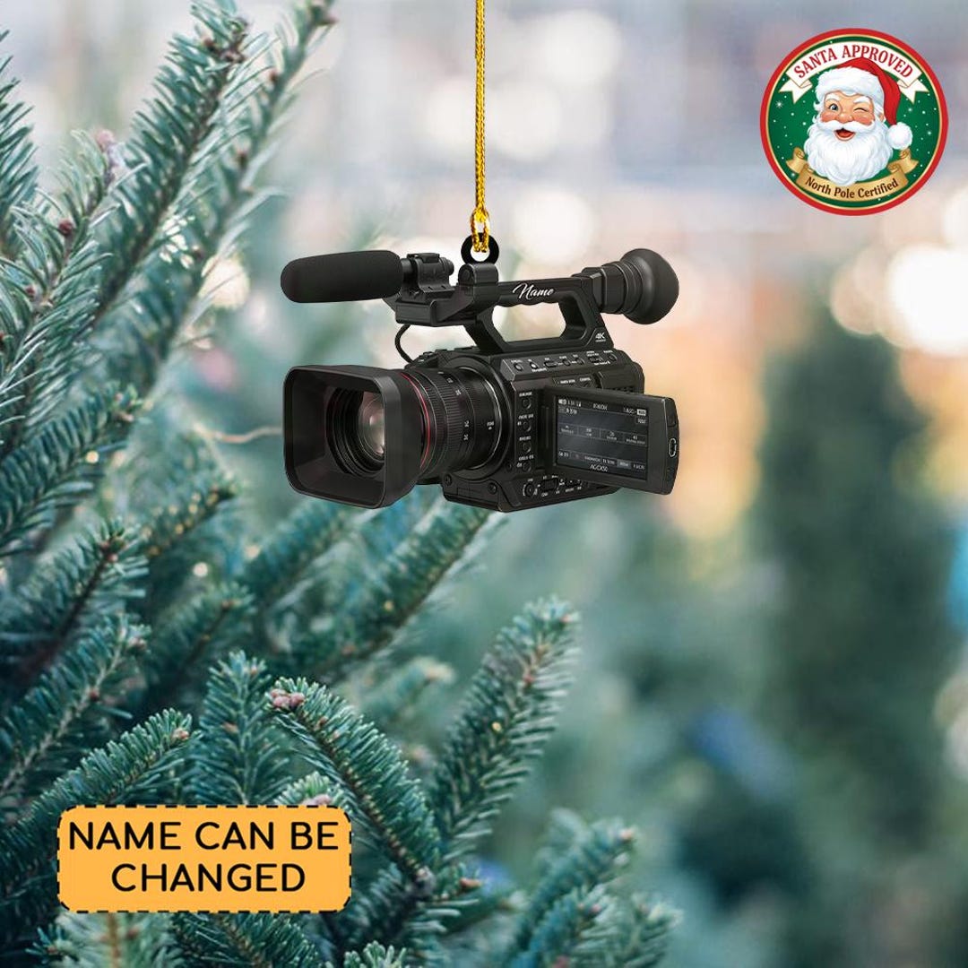 Personalized Professional Video Camera Ornament, Video Camera Christmas ...