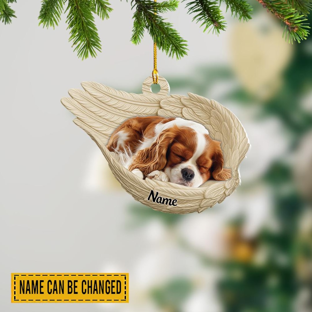Cavalier King Charles Spaniel Dog Angel Wings Ornament, Pet Loss ...