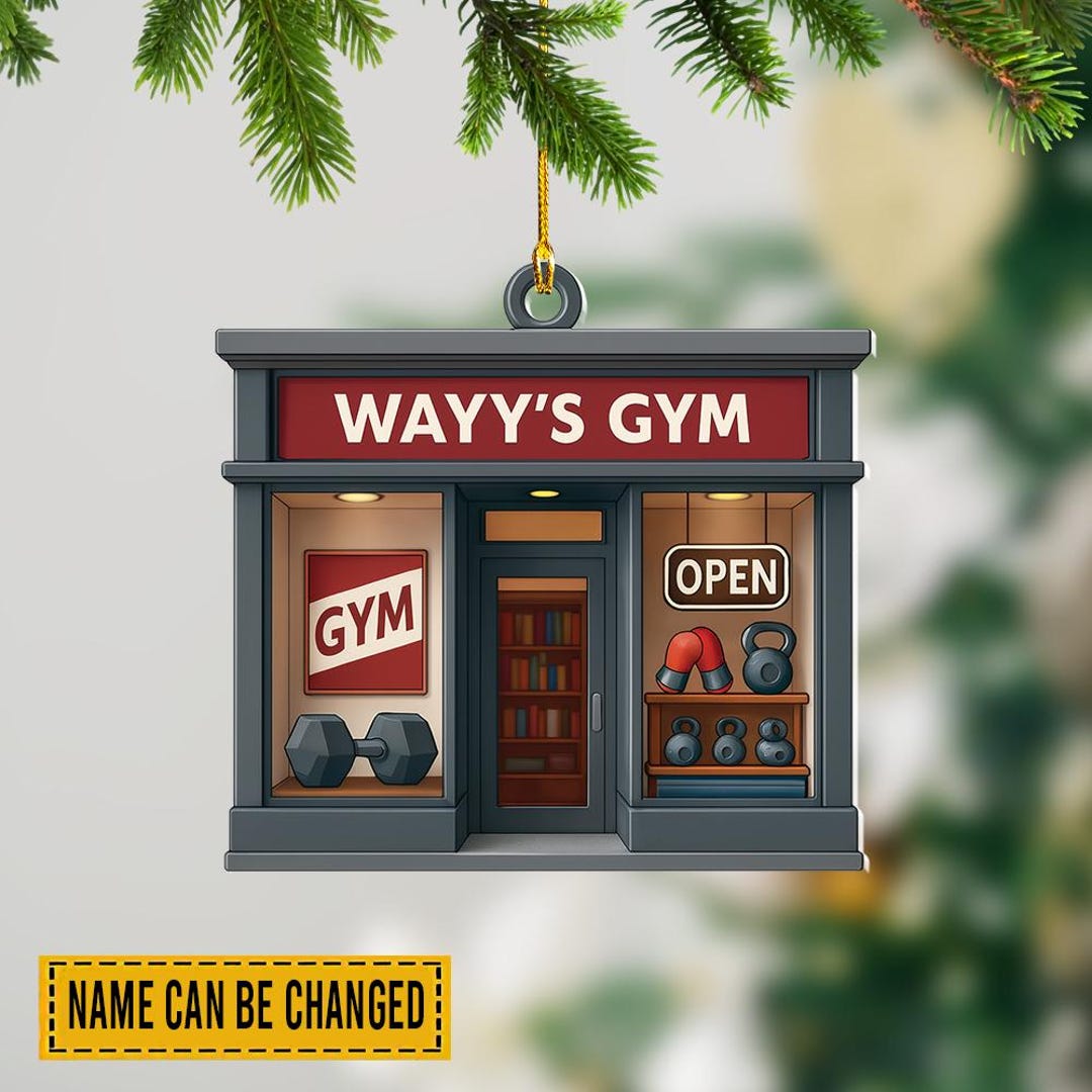 Personalized Gym Ornament, Fitness Christmas Ornament Gift, Workout ...