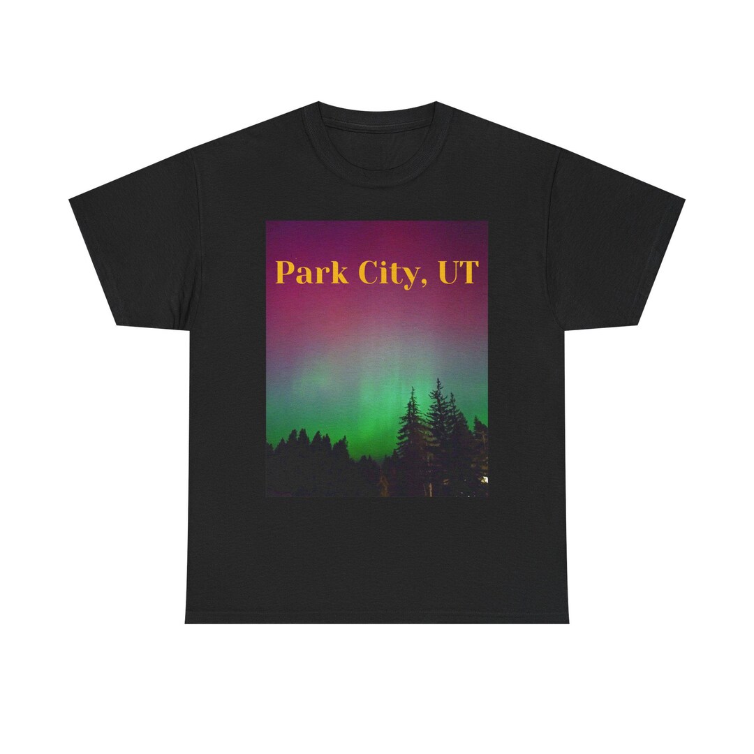 Northern Lights Park City Art Cotton T-shirt ,tulips, Unisex Heavy ...