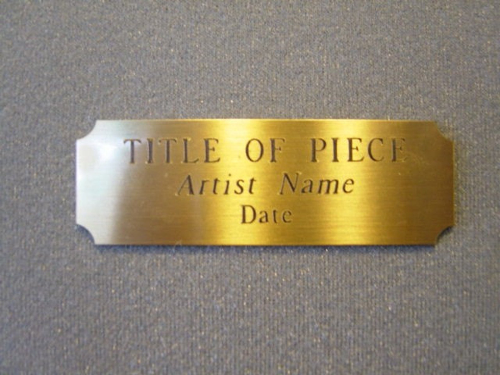 4x 1 Personalized Brass Custom Engraved Metal Plate ...quick Turn ...