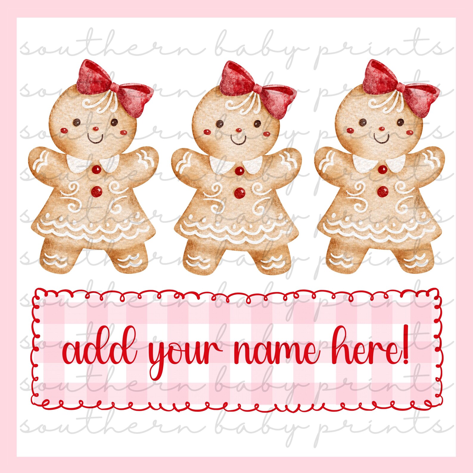 Christmas PNG, Gingerbread Girl Trio PNG, Gingerbread Girl Design ...