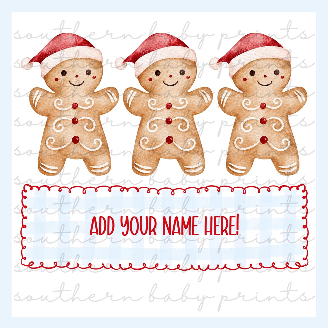 Christmas PNG, Gingerbread Boy Trio PNG, Gingerbread Boy Design ...