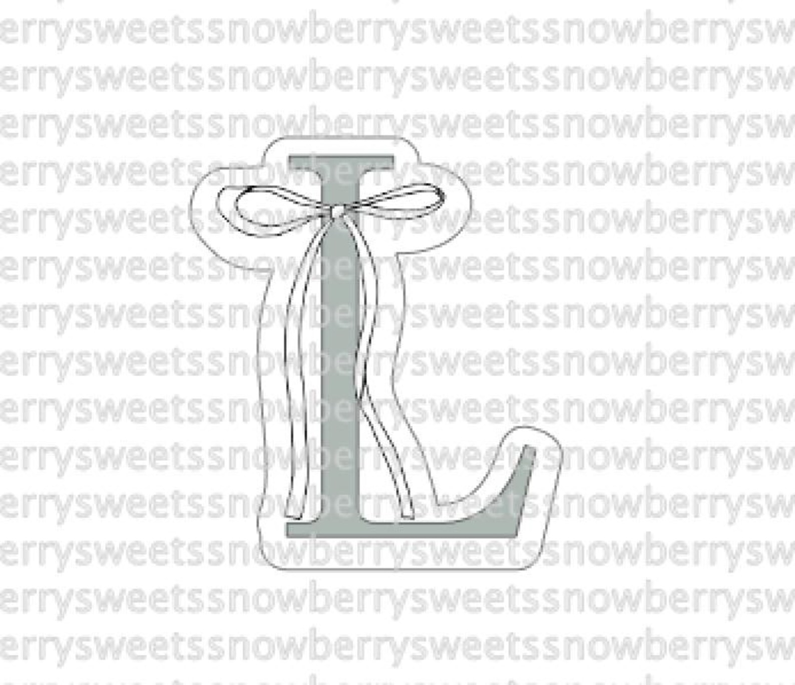 Letter L Cookie Cutter STL File – Coquette Alphabet Letter With Bow ...
