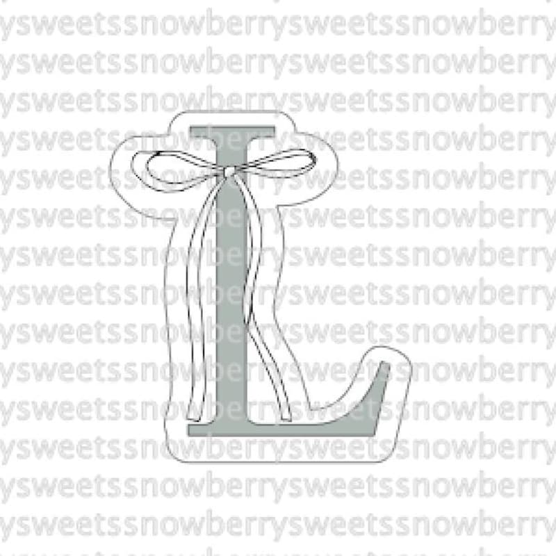 Letter L With Bow - Etsy