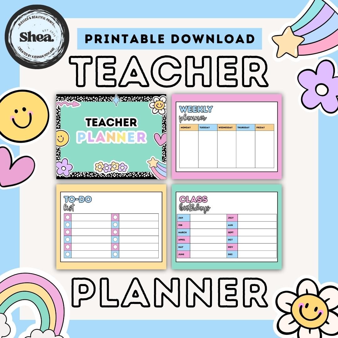 41-page Teacher Planner Printable, Classroom Organizer (digital ...