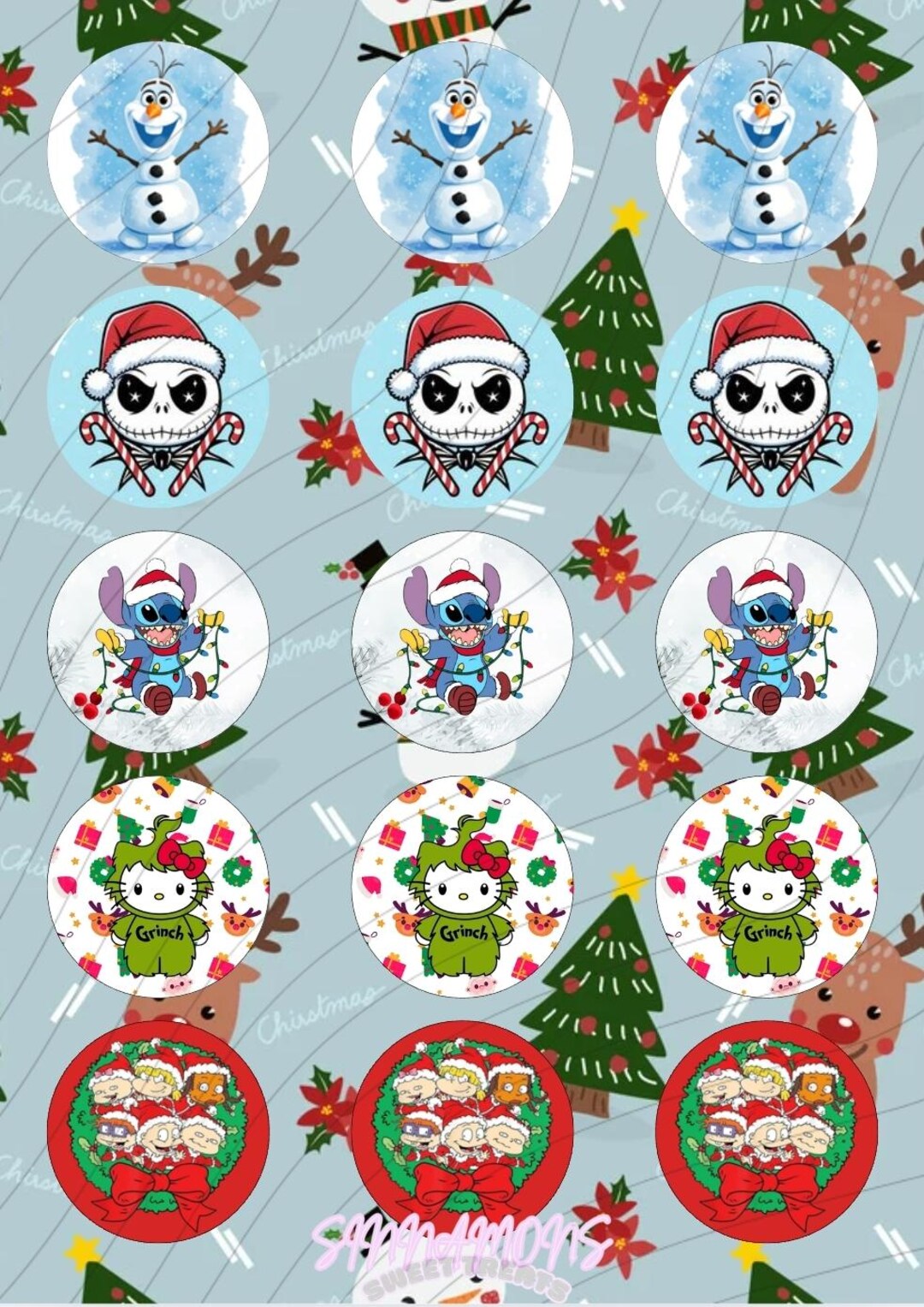 Classic Christmas Movies/christmas Themed Character Edible Images - Etsy