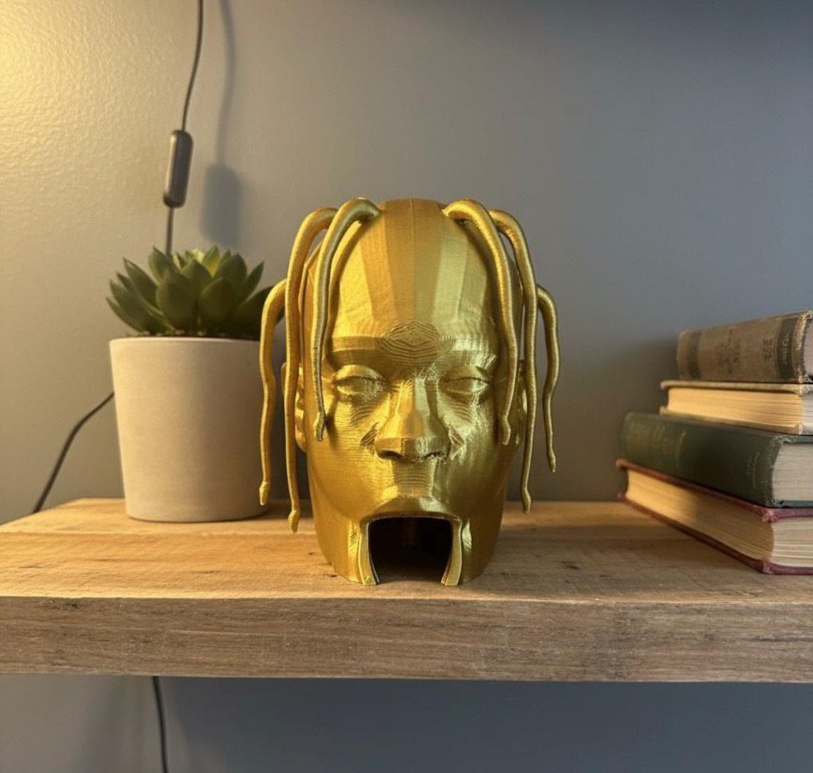 Travis Scott Astroworld Head 3D Print - Rap Decor Statue - Hip Hop Room ...