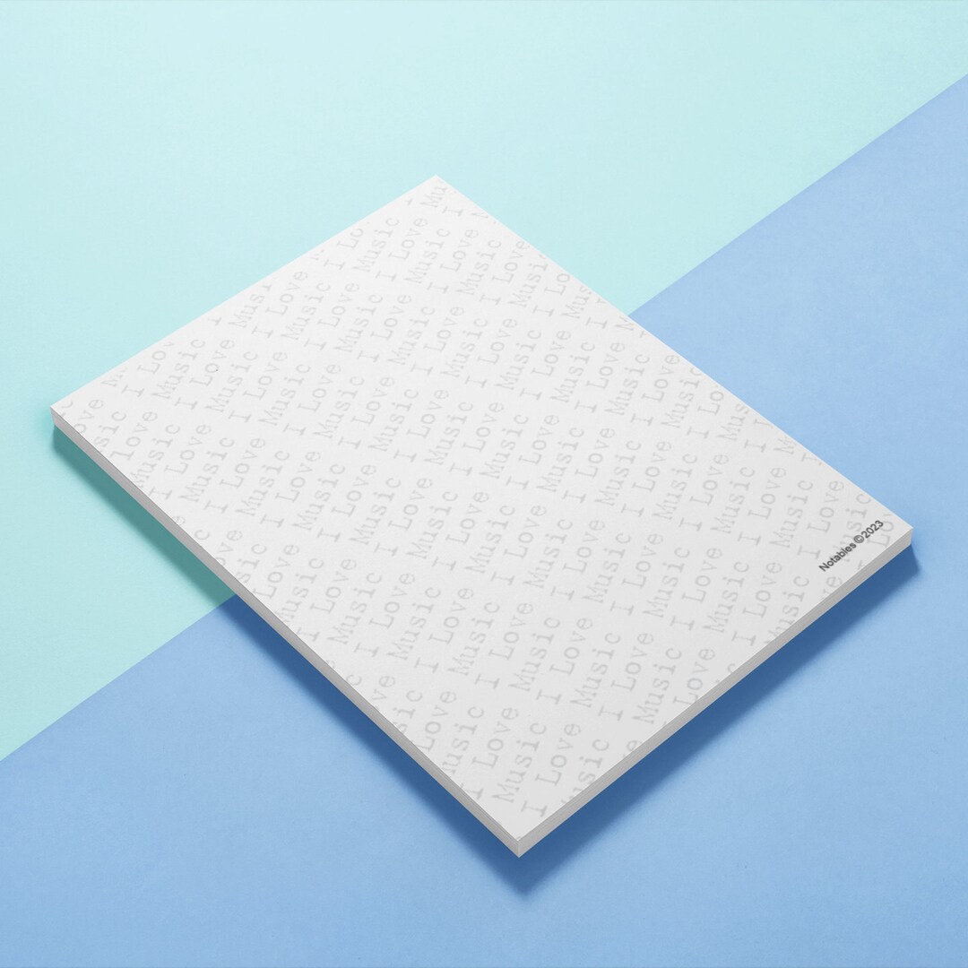 Multi-pack of I Love Music Notepads, Music Notepads, Music Teacher Gift ...