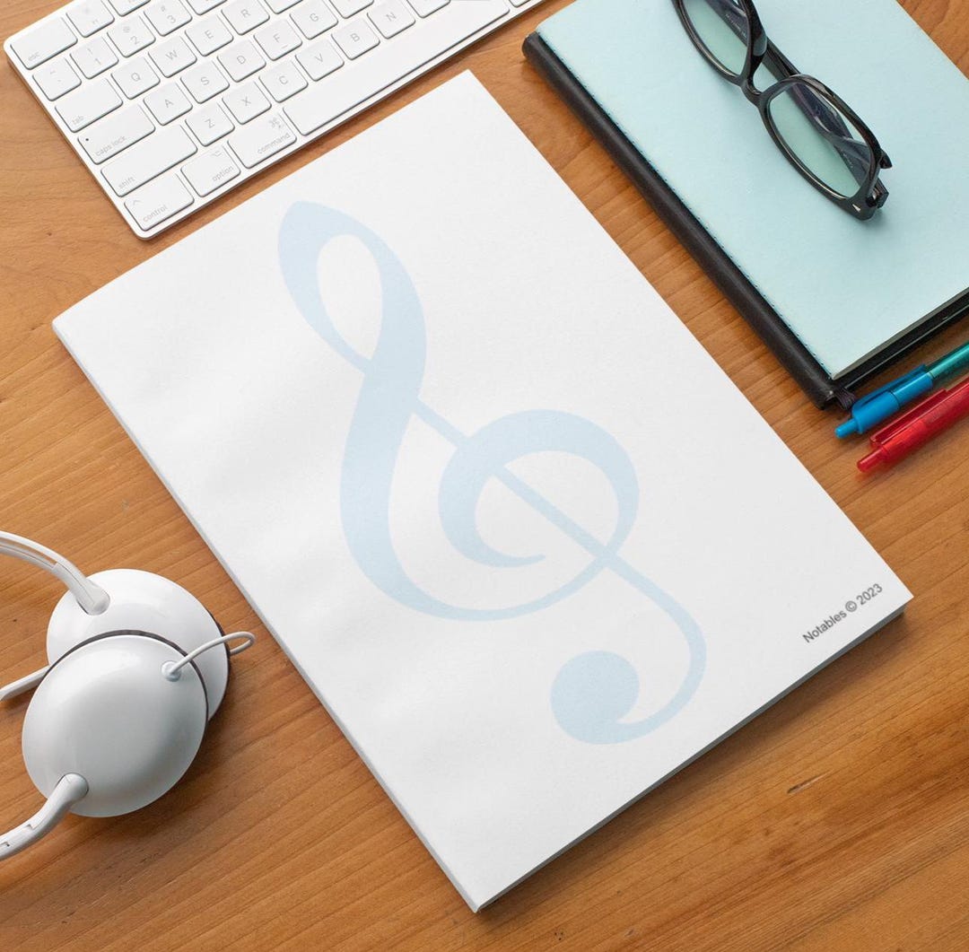 Clef Notepads, Multi-pack of Treble Clef Notepads, Music Notepads ...
