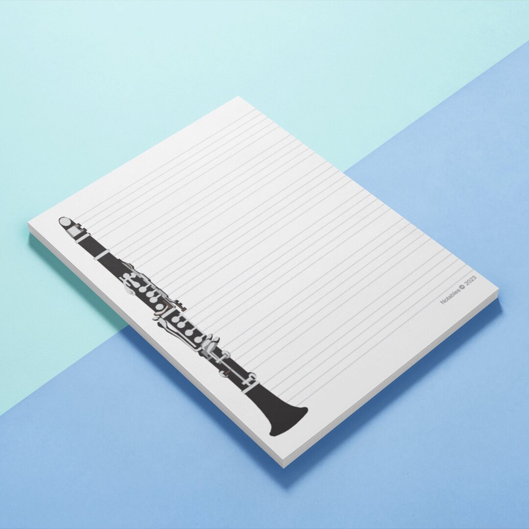 6 Pack of Clarinet Notepads, Music Notepads, Teacher Gift - Etsy