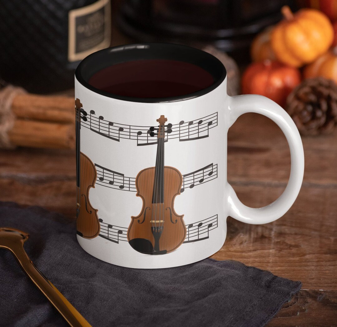 Violin Mug, Ceramic Violin Mug, Music Mug - Etsy
