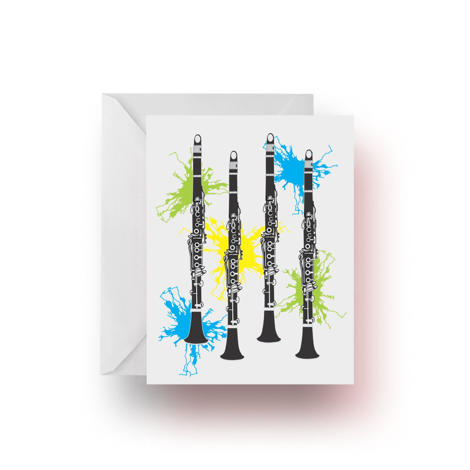 Stationery, Notecards, Music Cards, Music Teacher Gift, Music, Clarinet ...