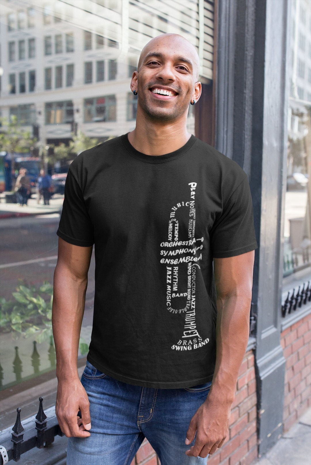 Trumpet in Words T-shirt,trumpet T-shirt, Music T-shirt, Music Shirt, T ...