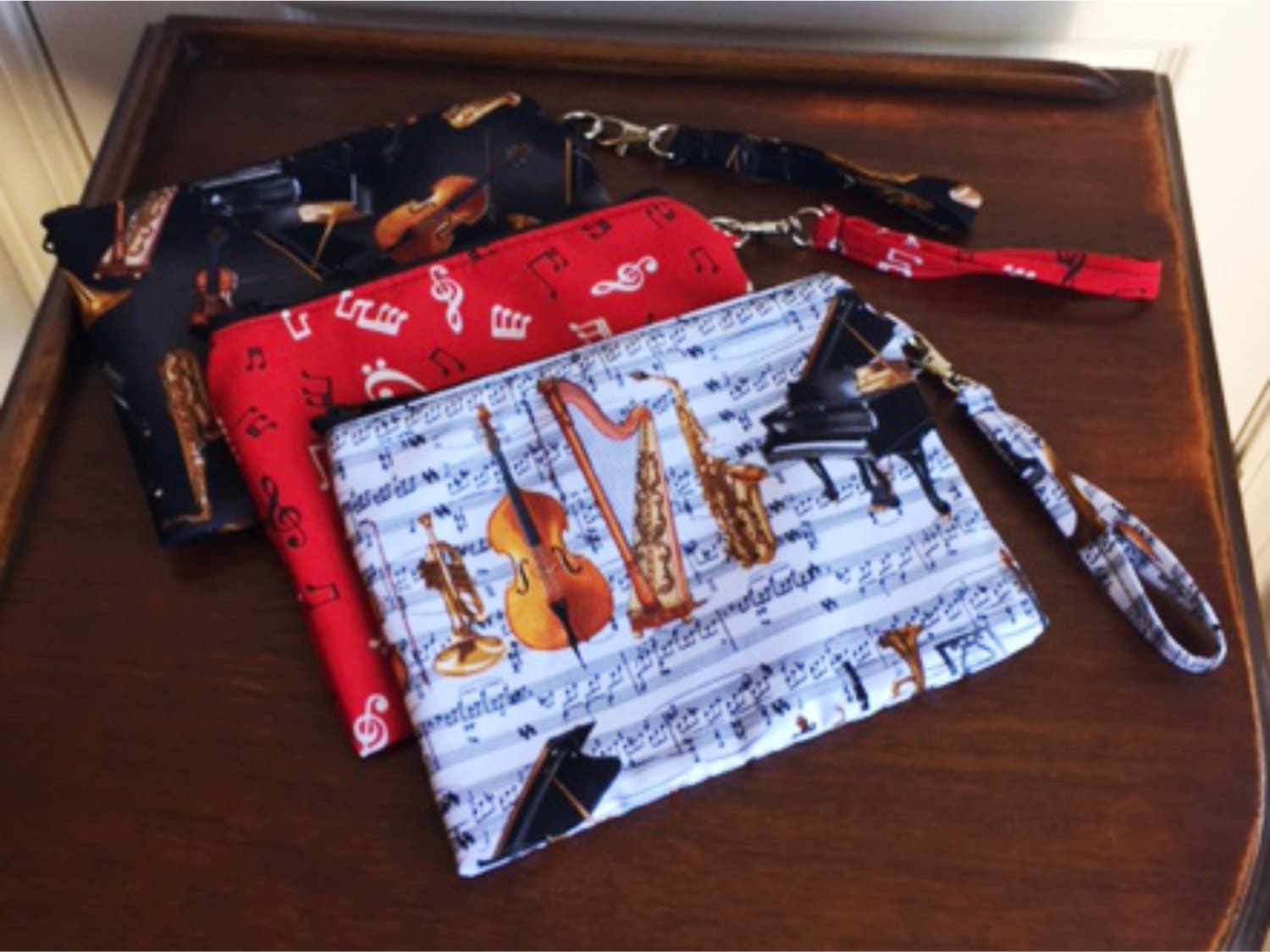 Music Wristlet Music Purse Music Bag Cosmetic Bag Music - Etsy