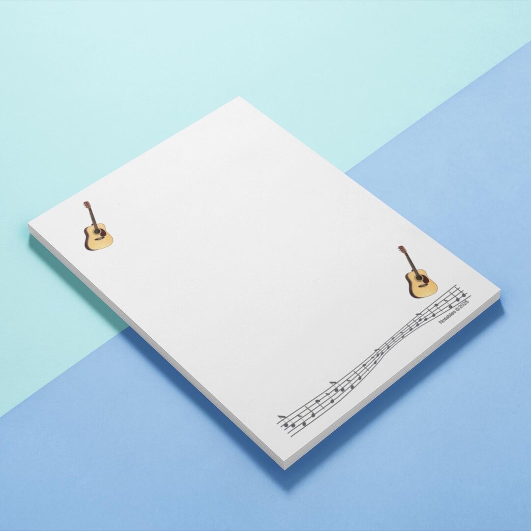 Multi-pack of Guitars With Staff Notepads, Guitar Notepads. Music ...