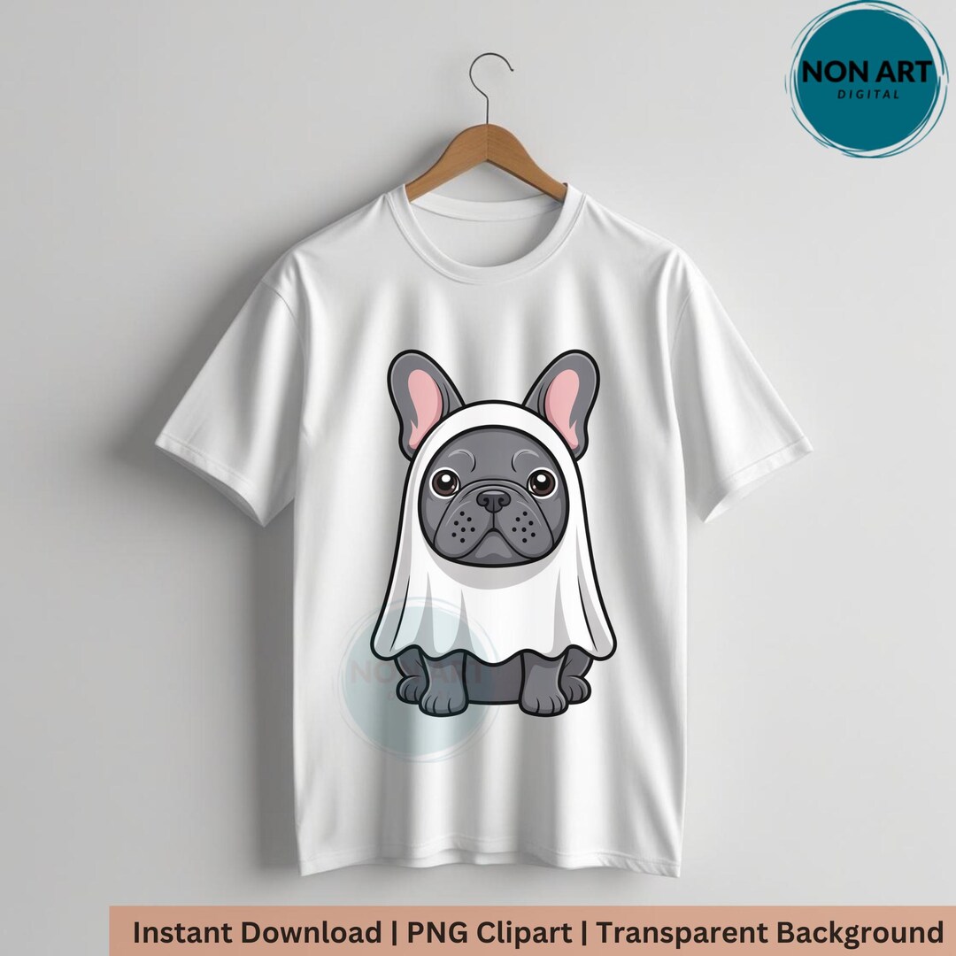 French Bulldog Ghost Halloween PNG | Cute Dog Digital Download for ...