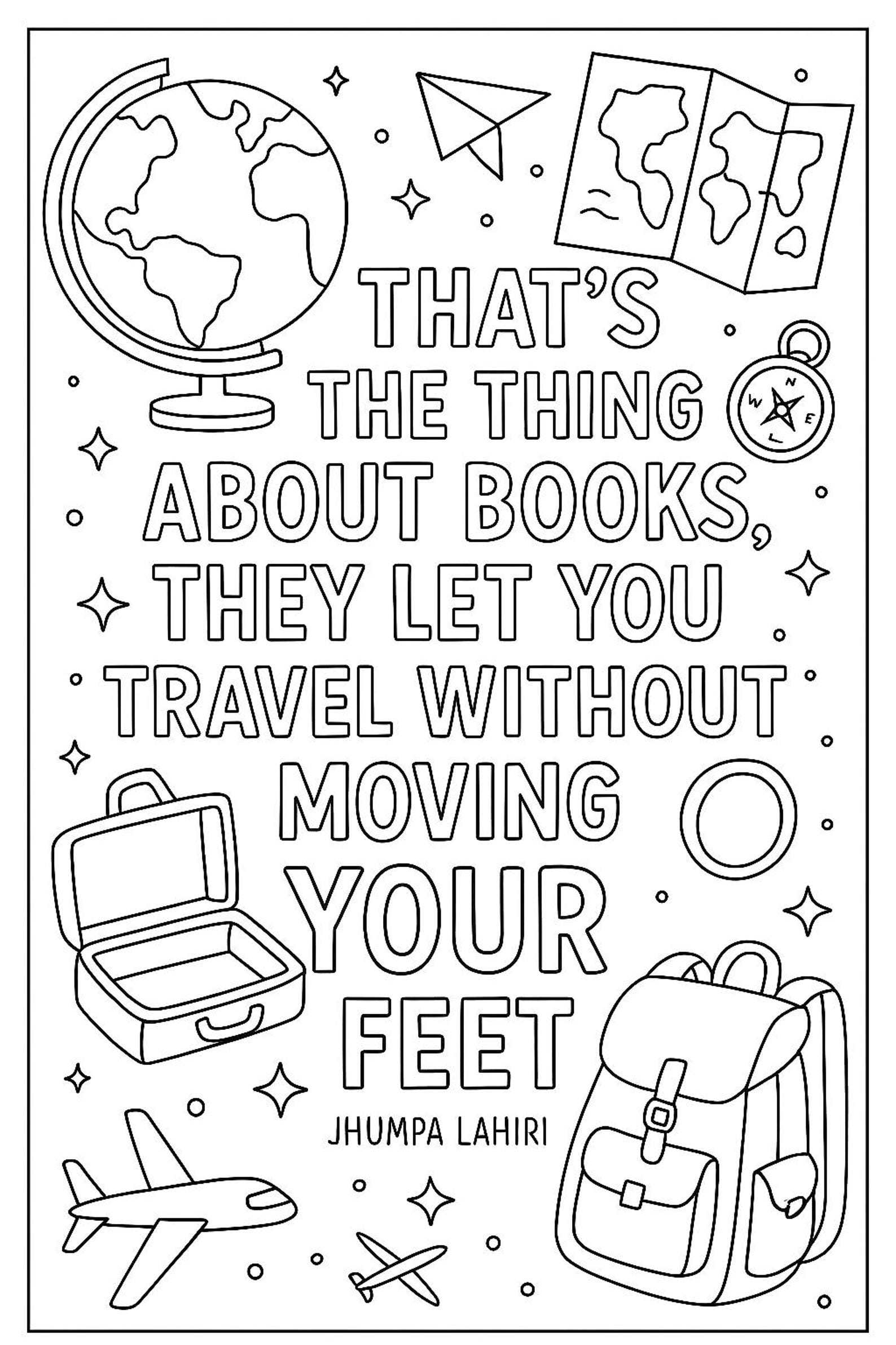 Coloring Page for Readers Instant Download - Etsy