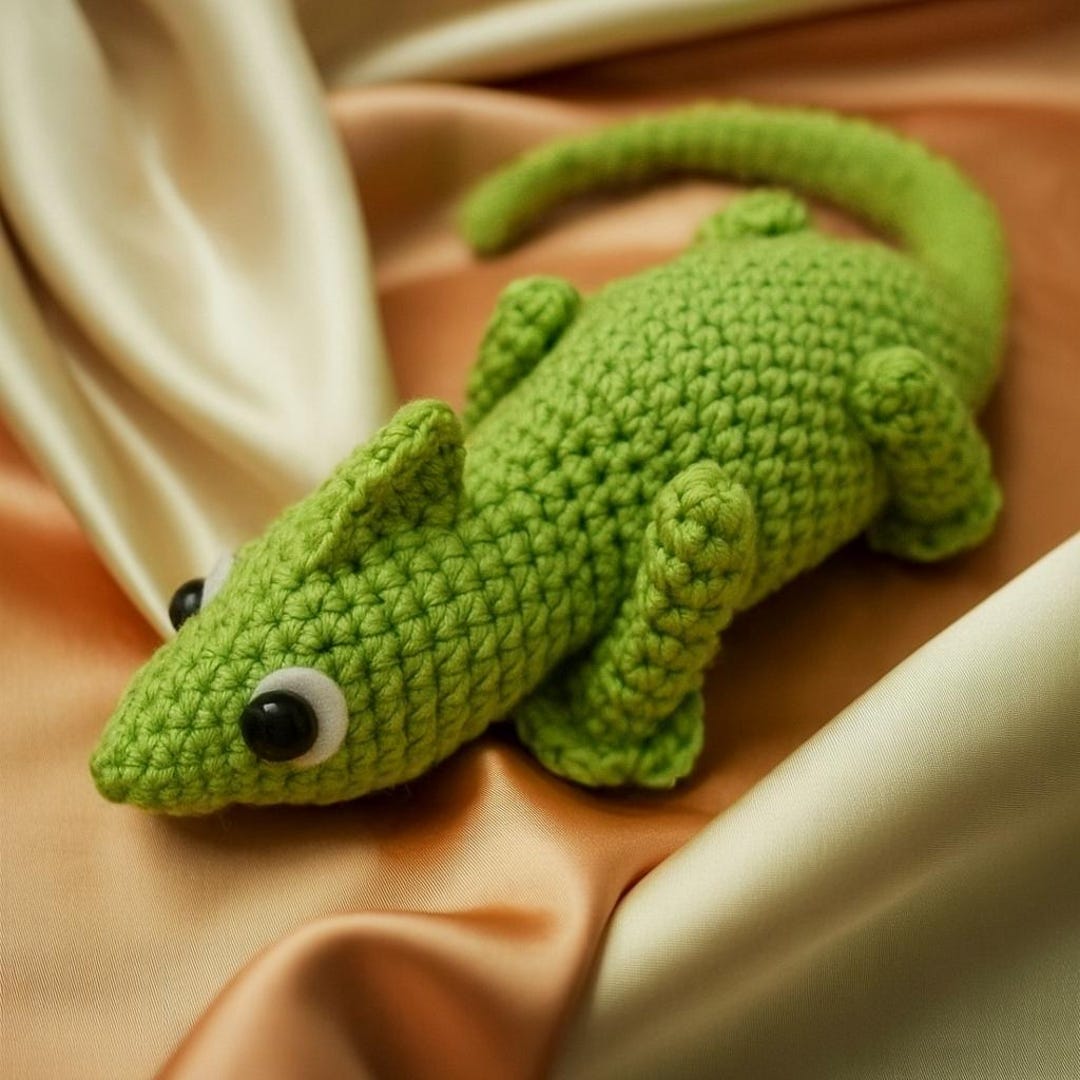 Lizard Crochet Pattern PDF, Amigurumi Gecko Tutorial, Cute Reptile ...